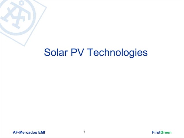List of solar technologies | PPT