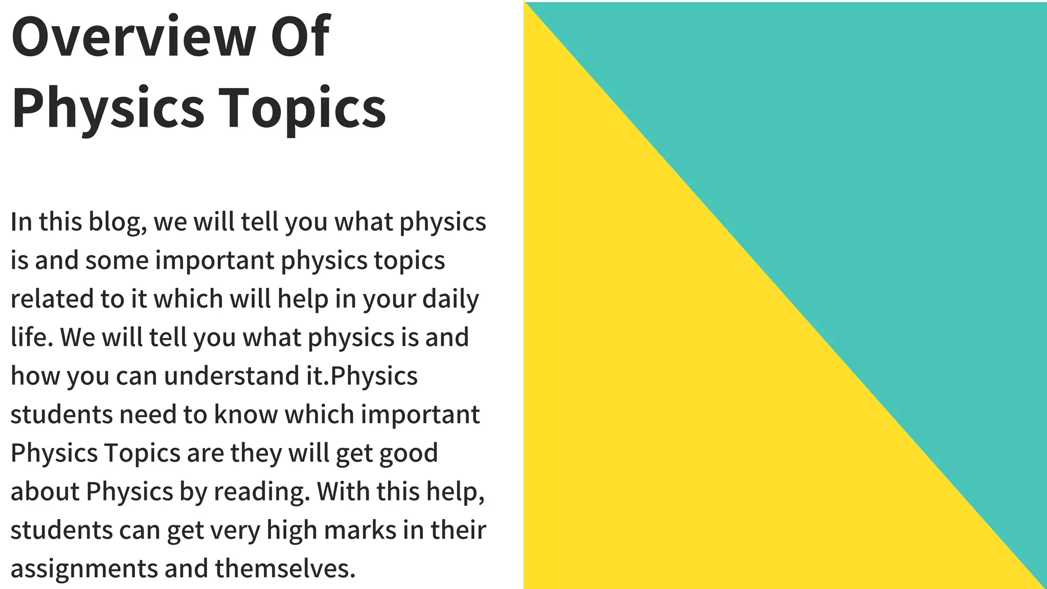 List of some important physics topics useful for students | PPTX