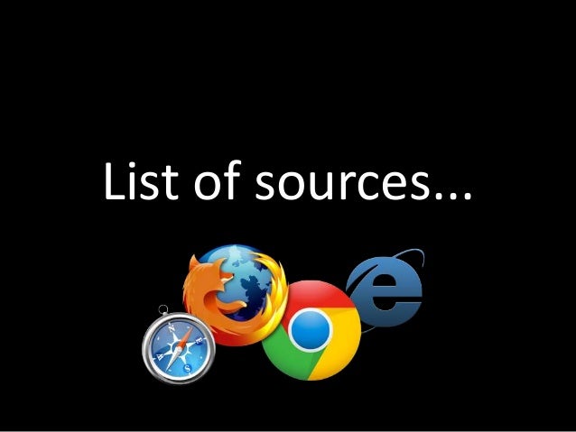 List of sources