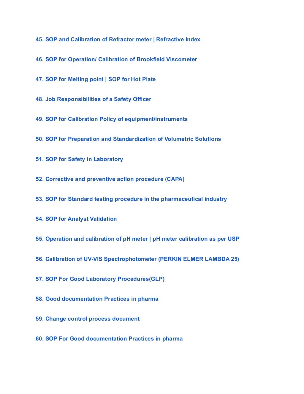 List of Standard Operating Procedure.pdf