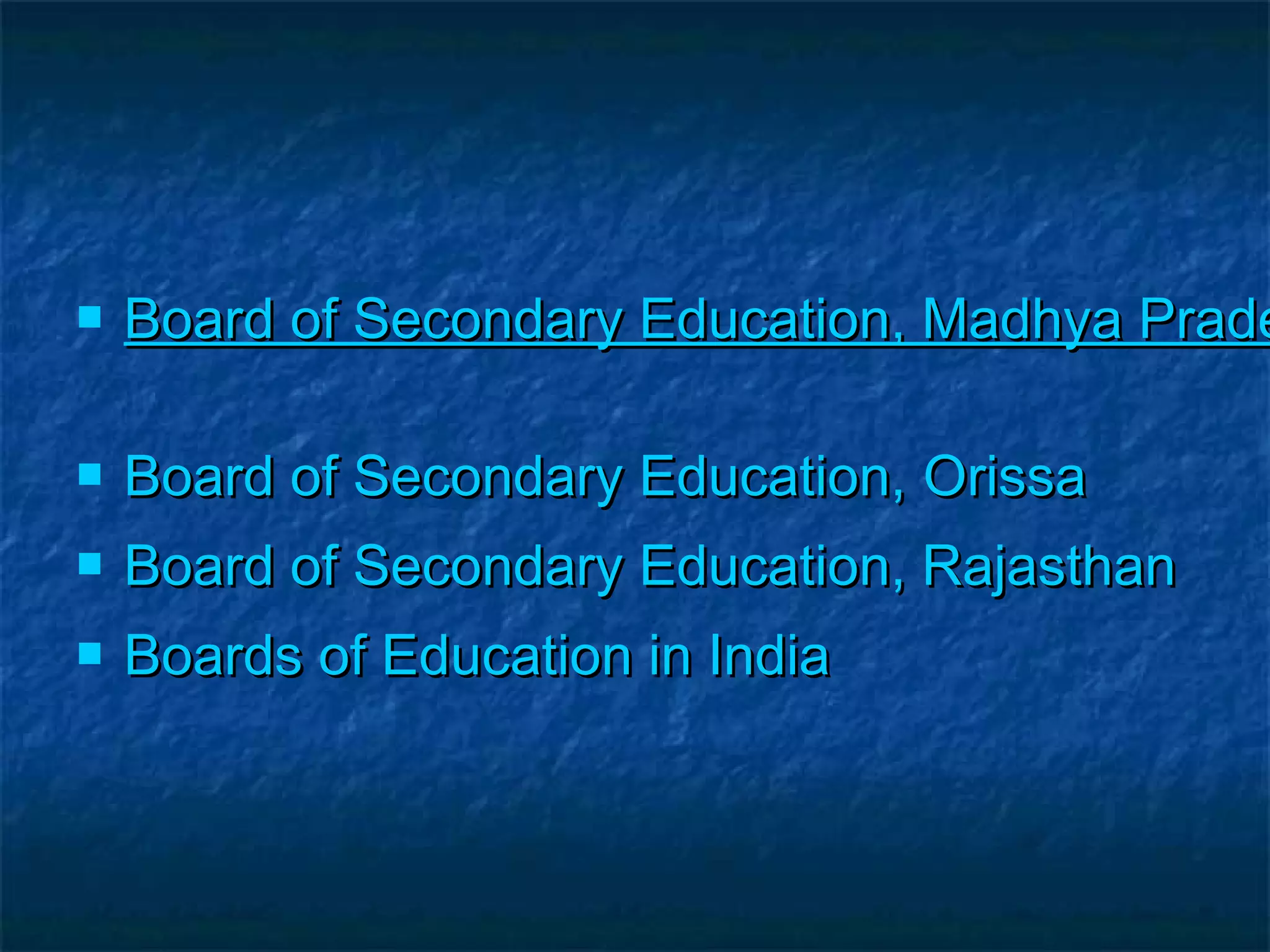 List of state secondary education boards of india | PPT | Secondary ...