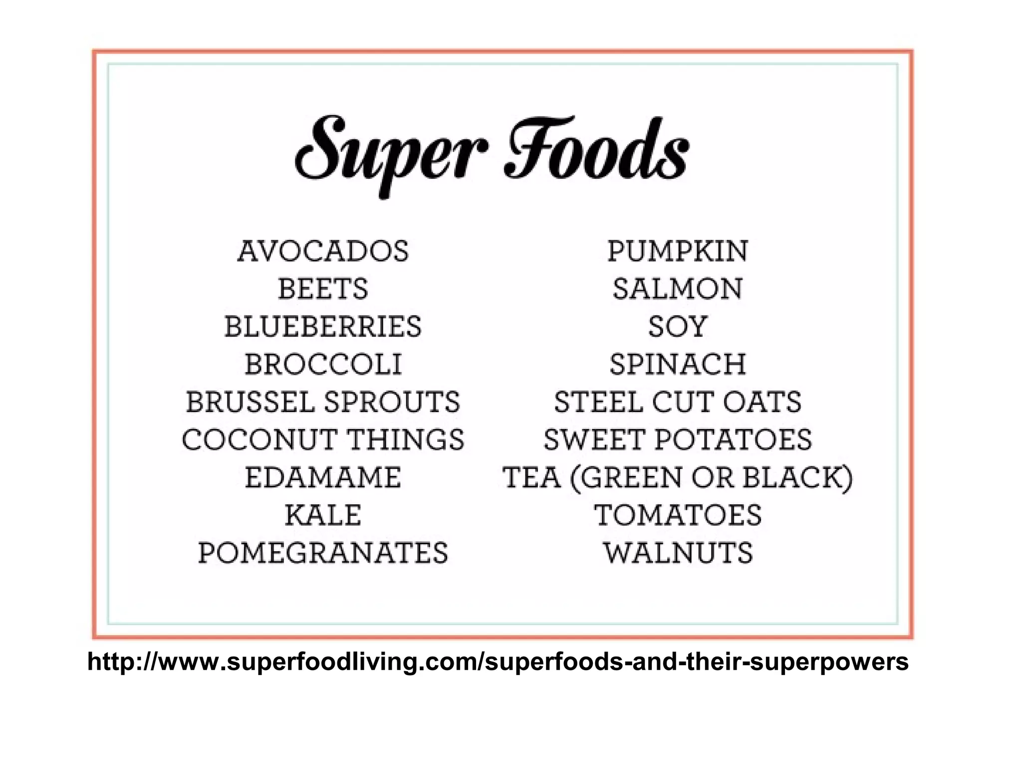 List of superfoods | PPT