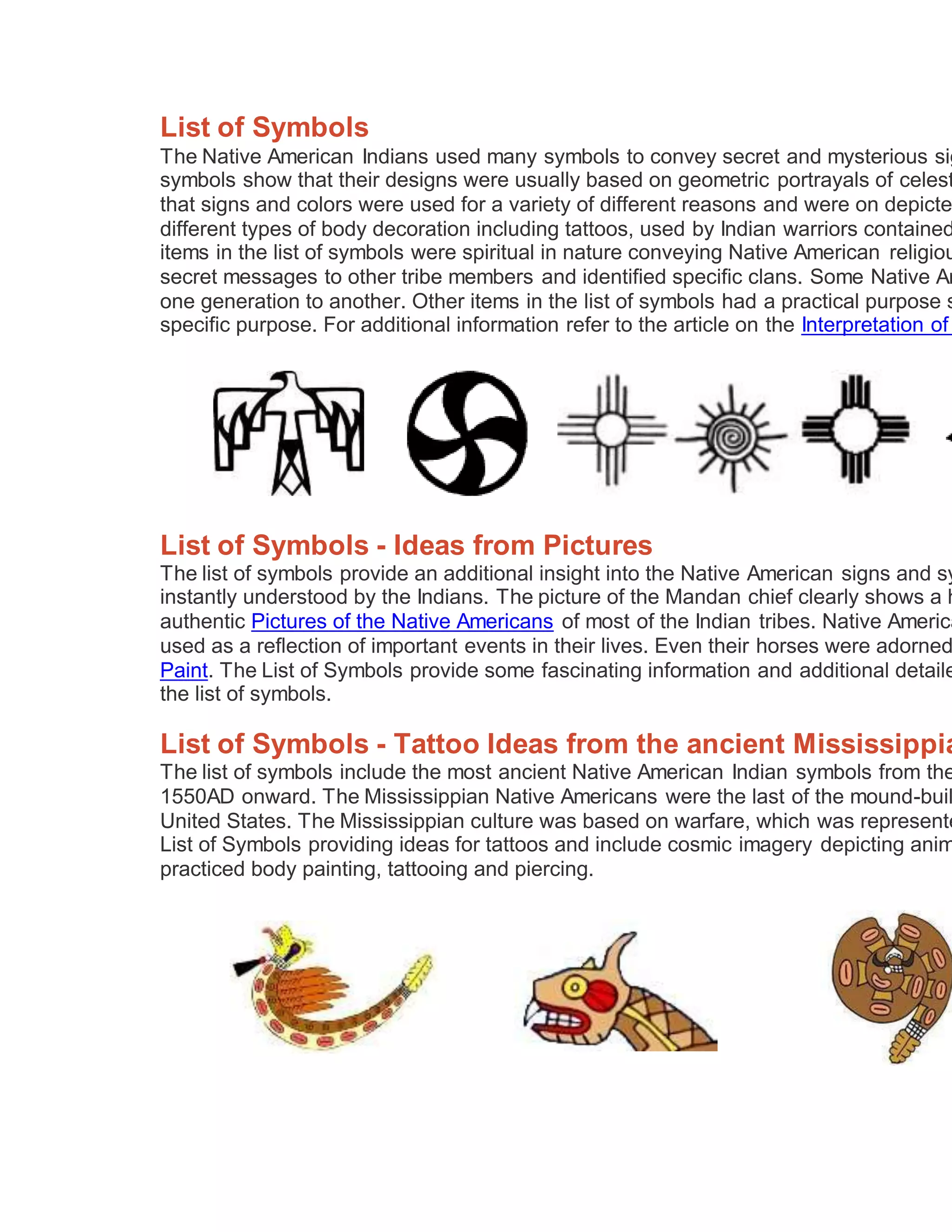 List of symbols | DOCX