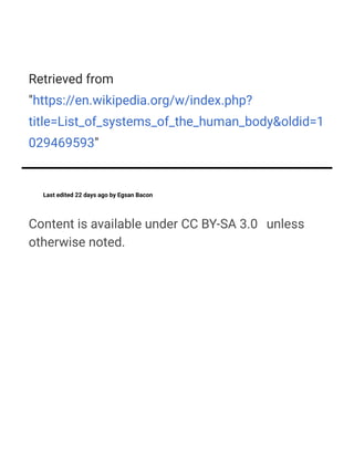 List of systems of the human body - Wikipedia.pdf