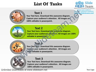 List of tasks powerpoint diagrame templates 0712 | PPT