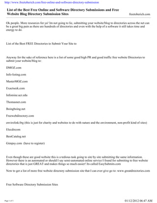 List of the_best_free_online_and_software_directory_submissio | PDF