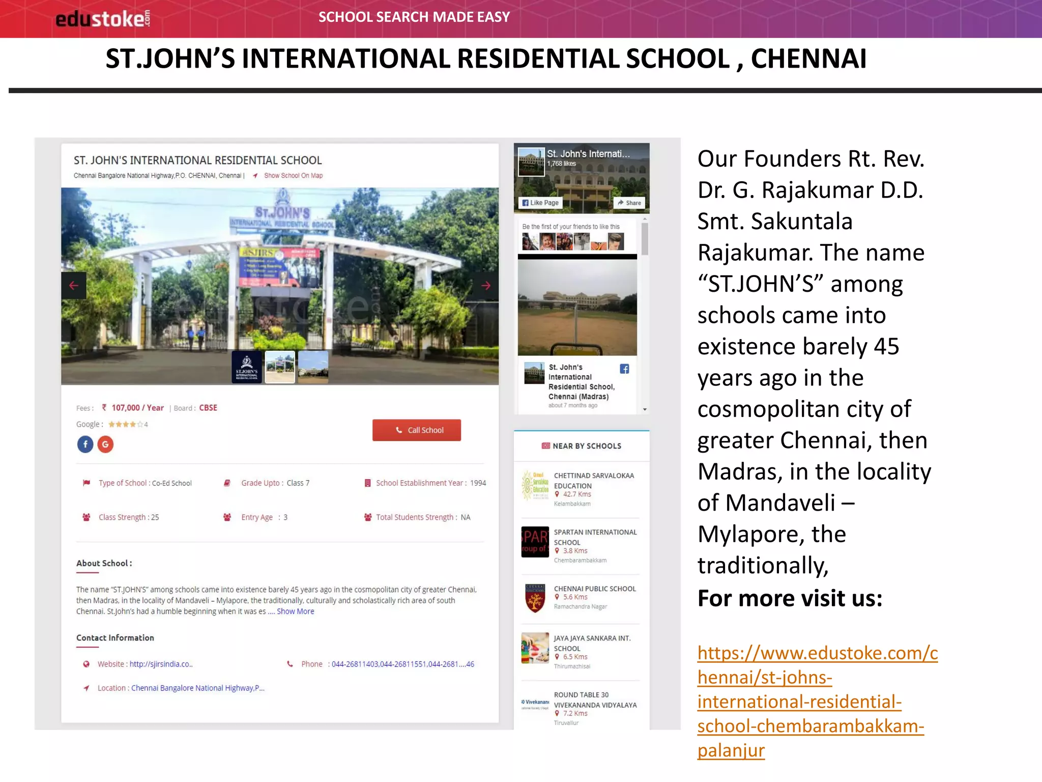 List of top 10 schools in chennai | PDF