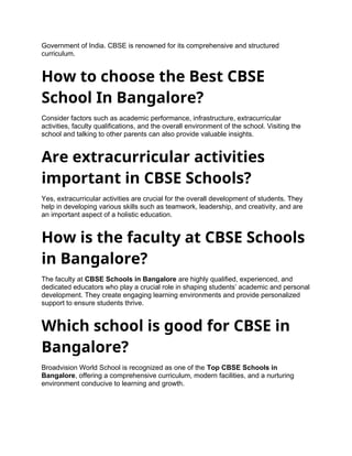 List Of Top 25 Best CBSE Schools In Bangalore.docx