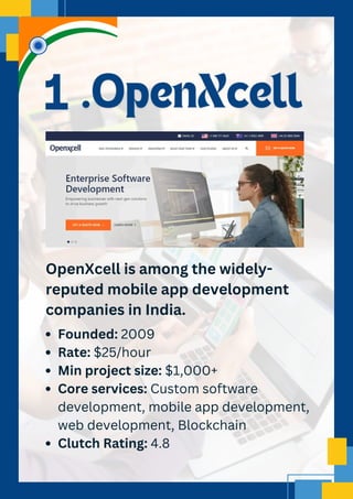 List of Top Mobile App Development Companies In India | PDF