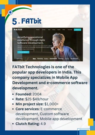 List of Top Mobile App Development Companies In India | PDF