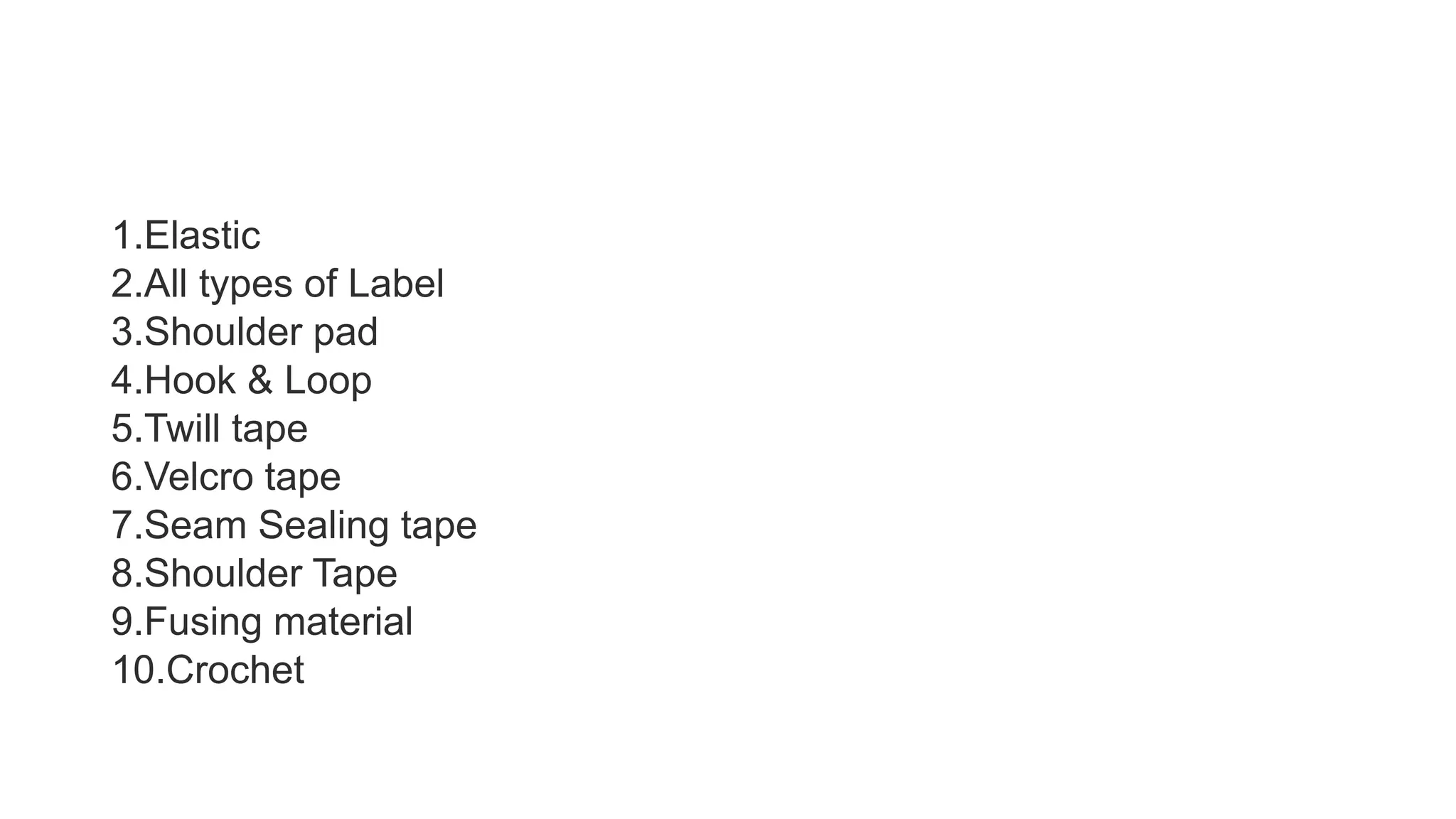 List of trims and accessories used in garment | PPTX