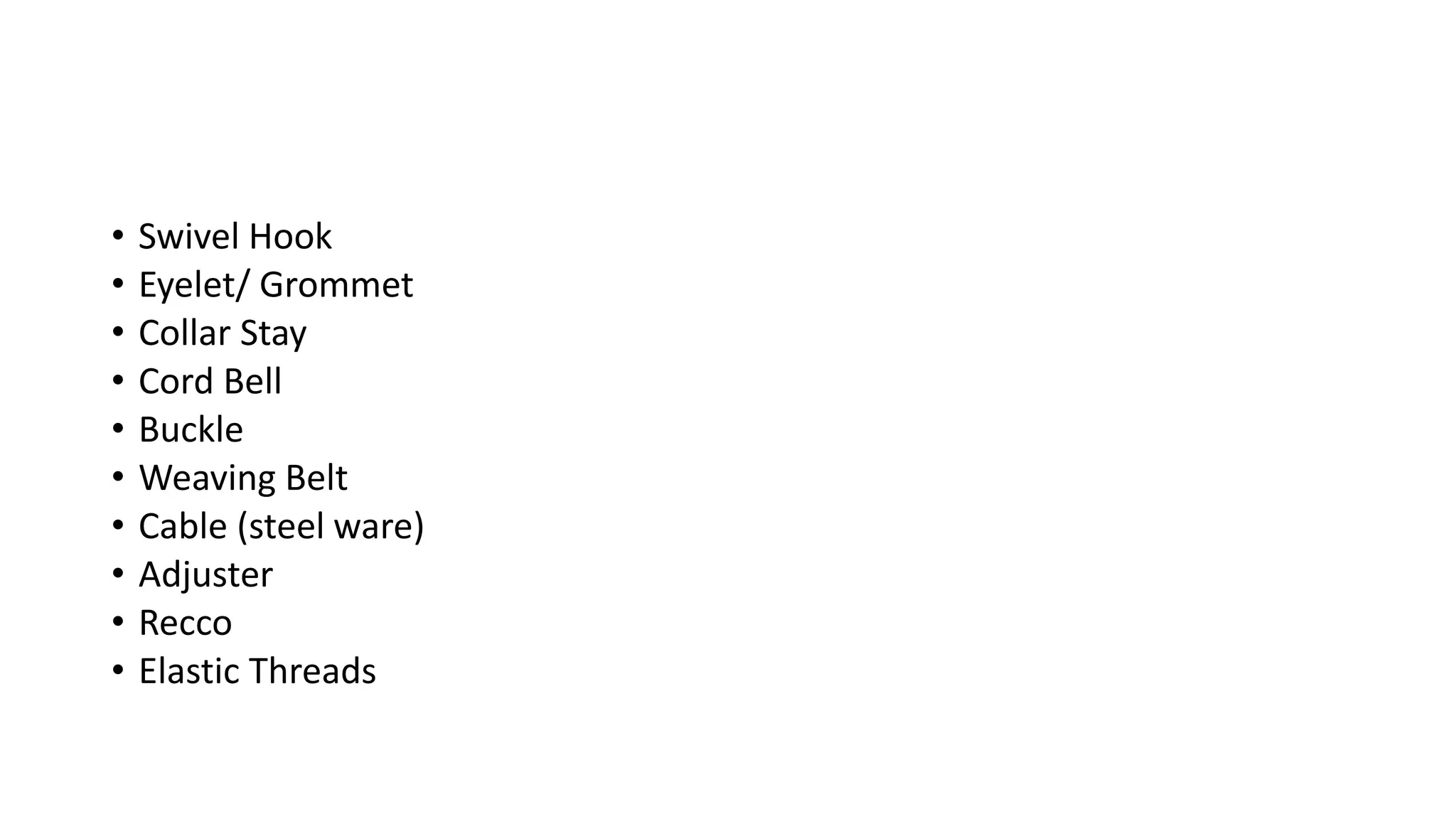 List of trims and accessories used in garment | PPTX