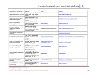 List of urban development authorities in india | PDF