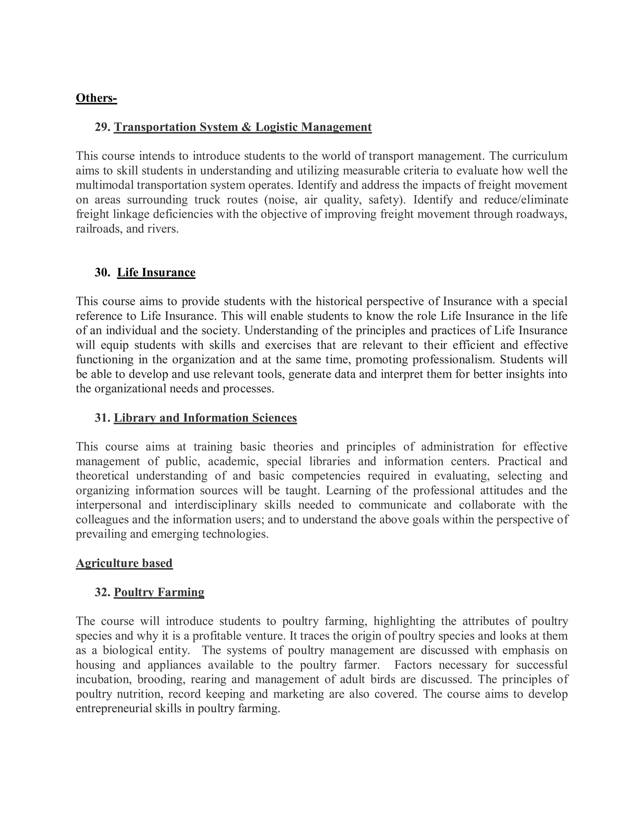 List of vocational courses | PDF