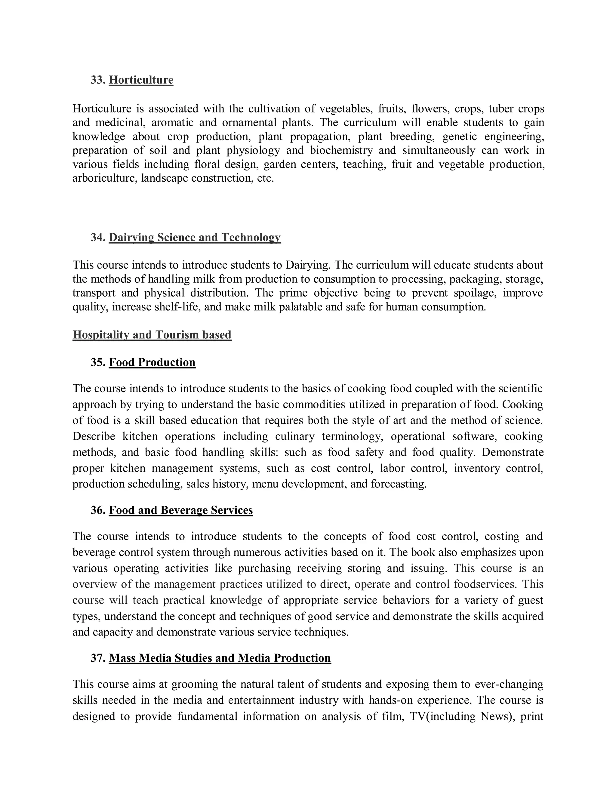 List of vocational courses | PDF