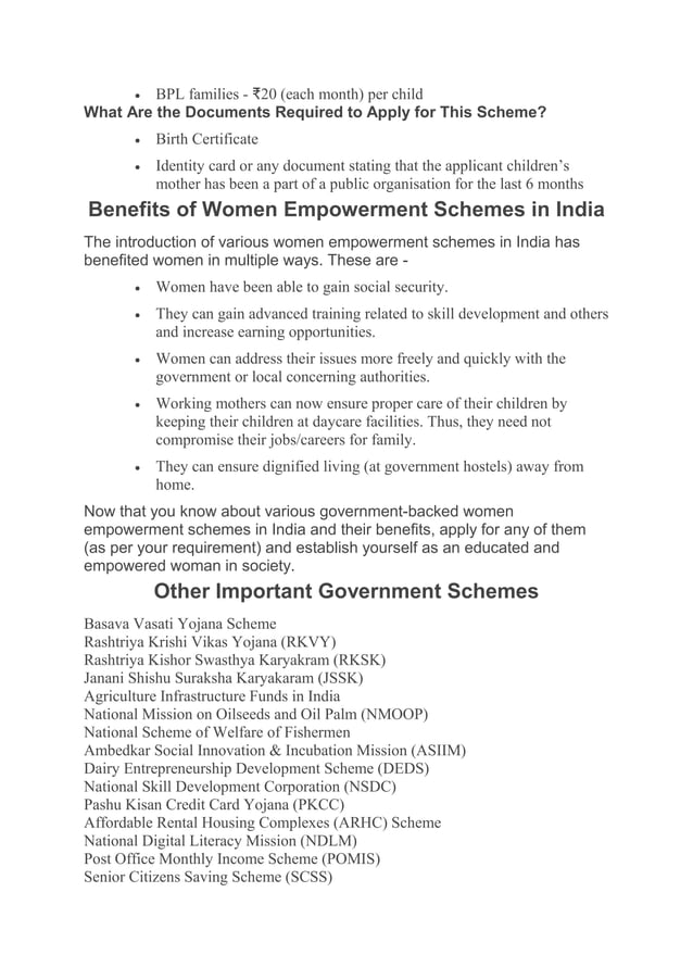 List of Women Empowerment Schemes in India.docx