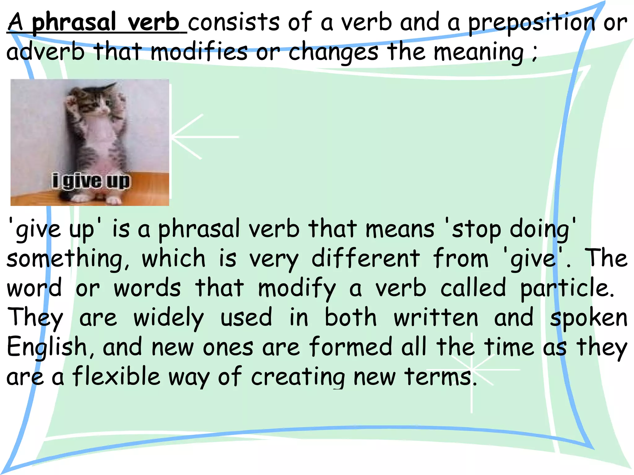 phrasal verb for children | PPT