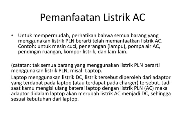 Listrik ac dan dc | PPTX