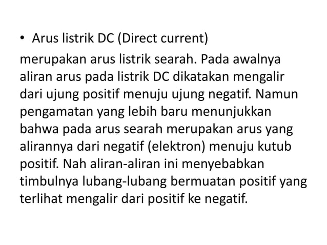 Listrik ac dan dc | PPTX