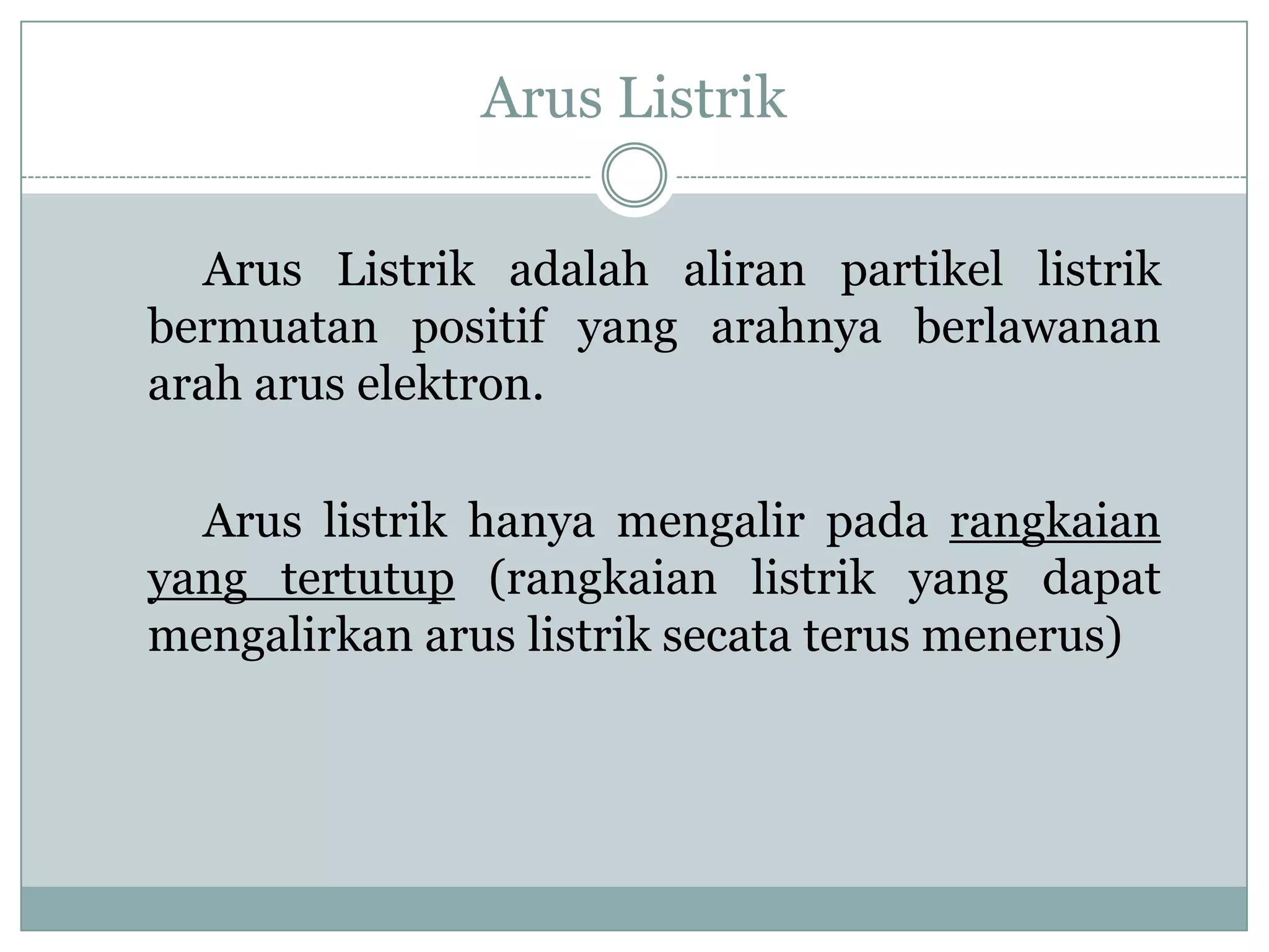 Listrik arus searah | PPTX