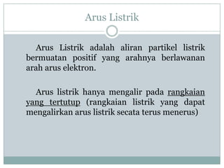 Listrik arus searah | PPTX