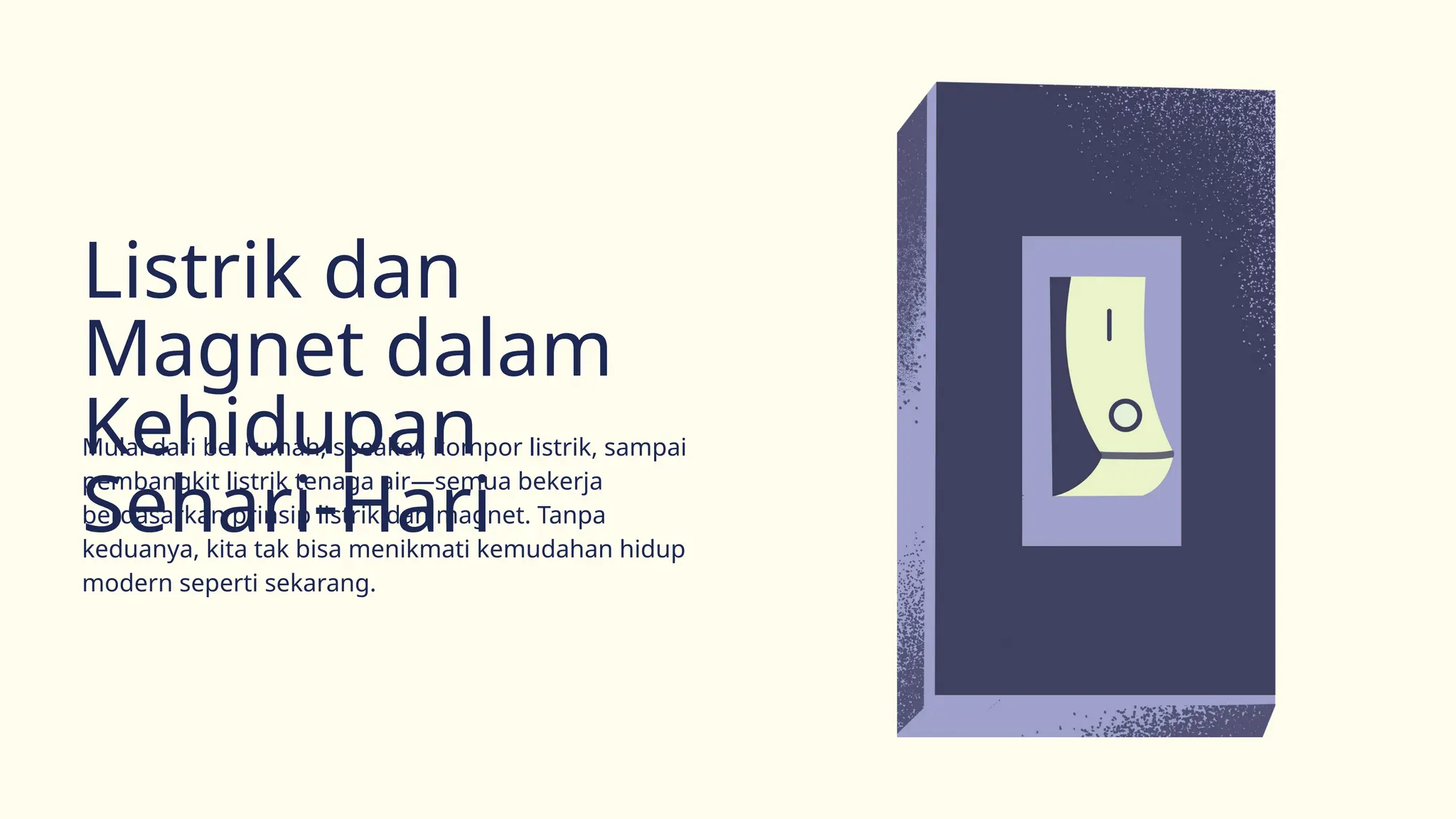 Listrik dan Kemagnetan Presentasi Ungu Gaya Ilustrasi.pptx