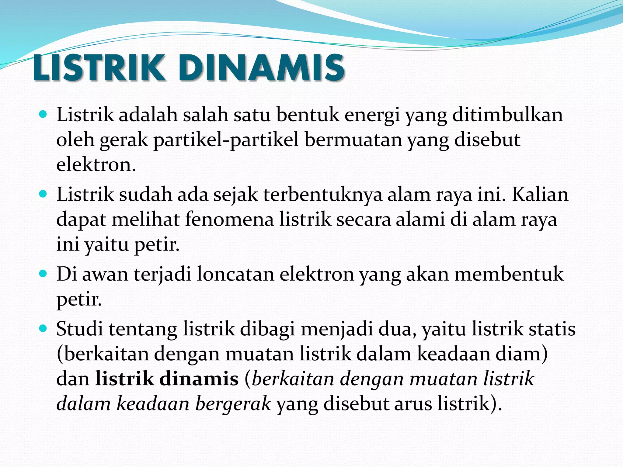 Listrik dinamis | PPTX