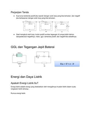 Listrik dinamis dan Hukum Kirchhoff | PDF