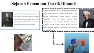 Sejarah Listrik Dinamis dalam kehidupan sehari-hari | PPTX