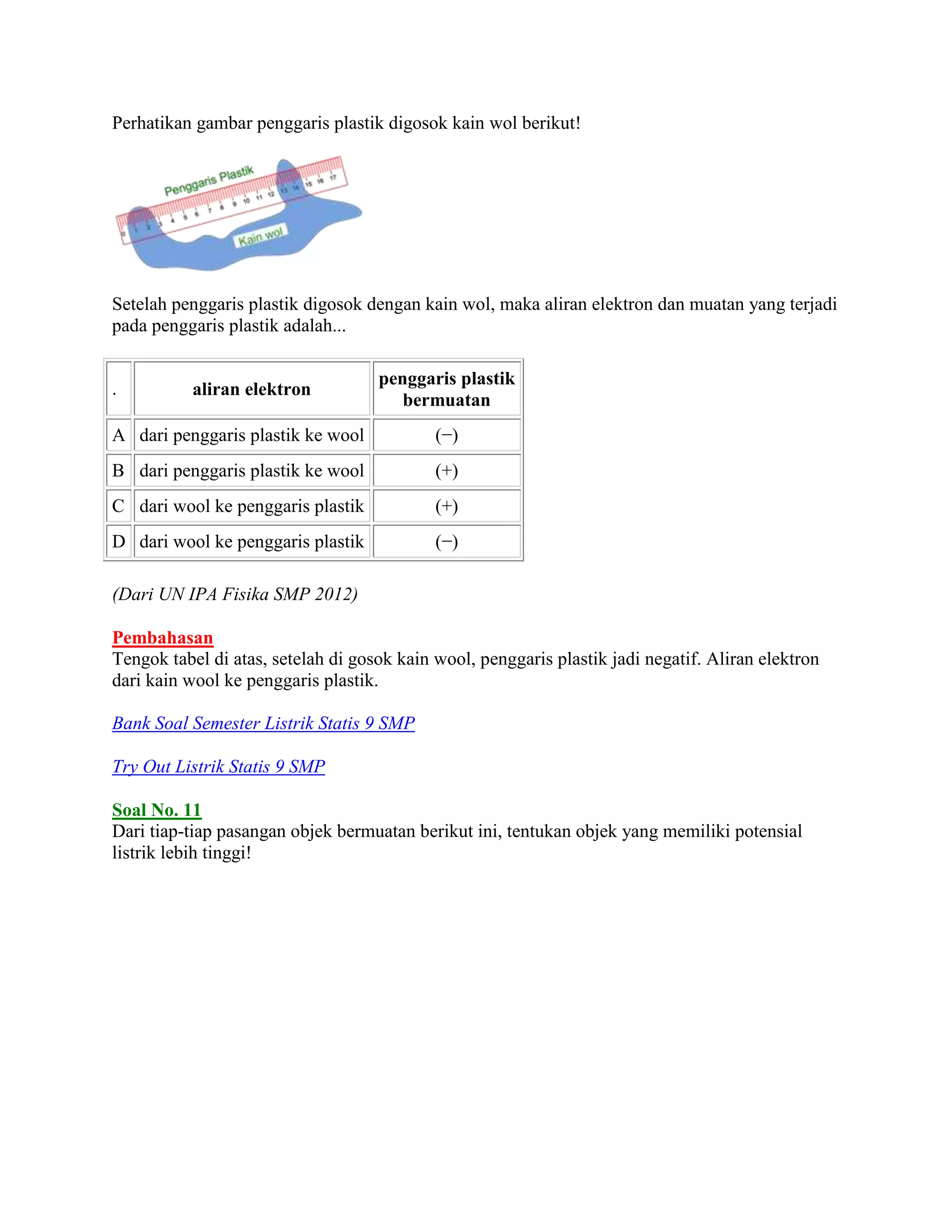 Listrik statis kelas ix smp | DOCX