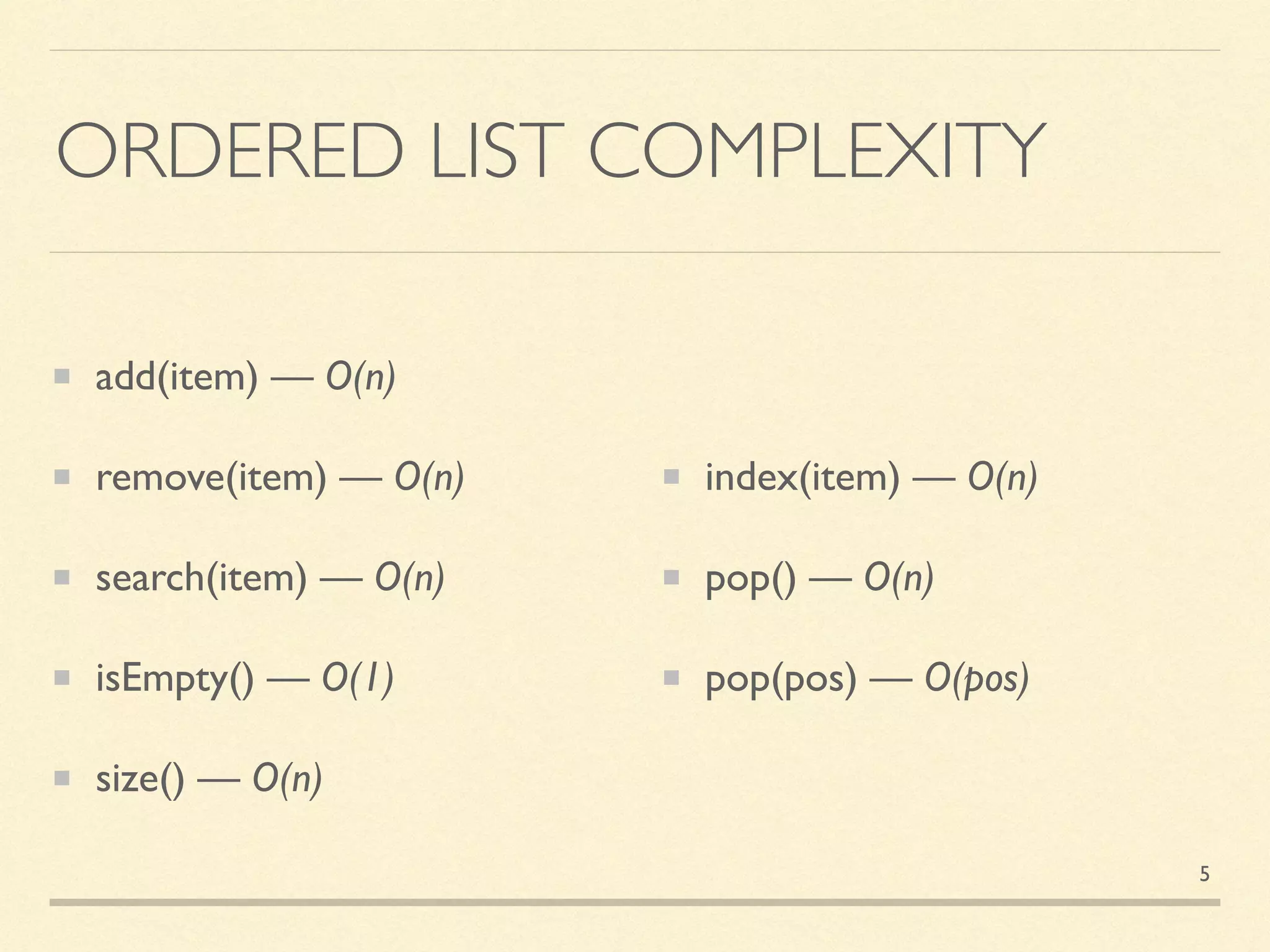 Problem Solving with Algorithms and Data Structure - Lists | PPT | Free Download