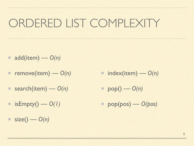 Problem Solving with Algorithms and Data Structure - Lists | PPT | Free ...