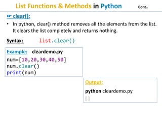 Comprehensive Guide to Python Lists: Creation, Operations, and Methods ...