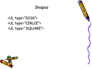 Lists, formatting, and images | PPT