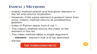 Lists in Python | PPT