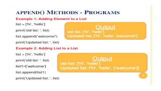 Lists in Python | PPTX