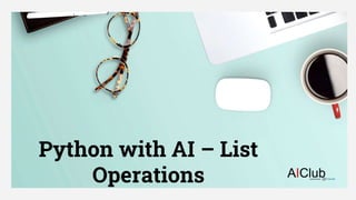 Lists methods | PPTX