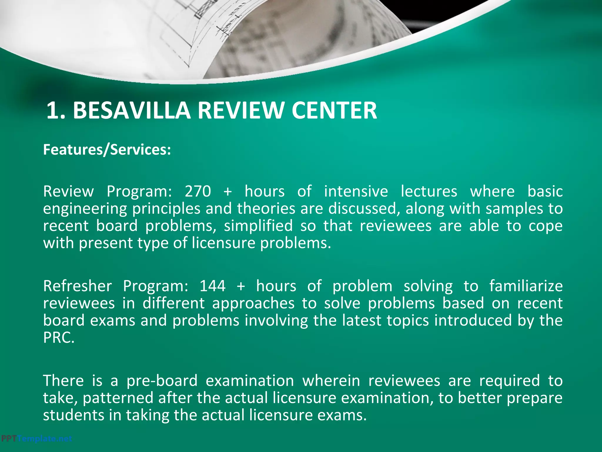 Lists of Civil Engineering Review Centers in the Philippines | PPT