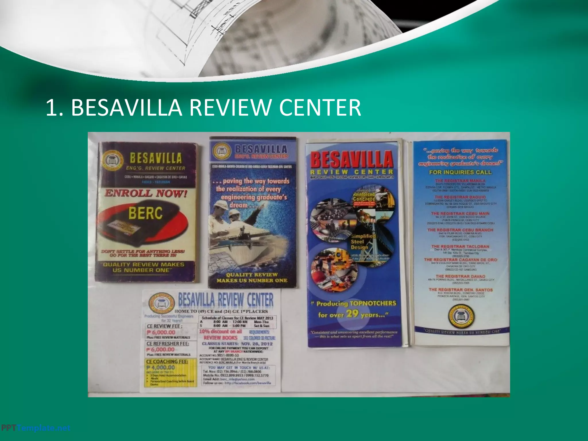 Lists of Civil Engineering Review Centers in the Philippines | PPT