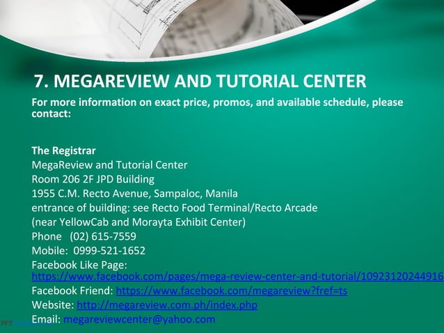 Lists of Civil Engineering Review Centers in the Philippines | PPT ...