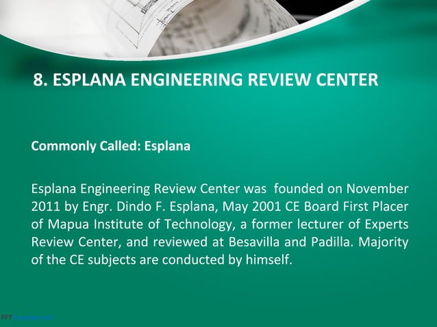 Lists of Civil Engineering Review Centers in the Philippines | PPT ...