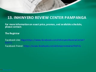 Lists of Civil Engineering Review Centers in the Philippines | PPT