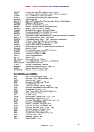 Lists of tech acronyms | PDF