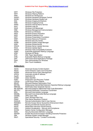 Lists of tech acronyms | PDF
