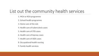 list Specialized Community Health Serviced.pptx
