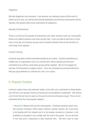 Listverse author-guide | PDF