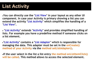 Day 8: Dealing with Lists and ListViews | PDF | Operating Systems | Computer Software and ...