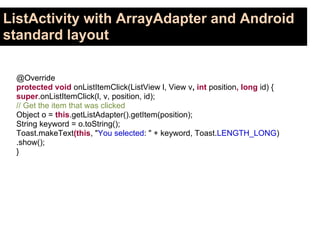 Day 8: Dealing with Lists and ListViews | PDF | Operating Systems | Computer Software and ...