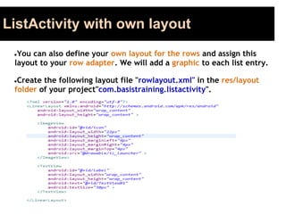 Day 8: Dealing with Lists and ListViews | PDF | Operating Systems | Computer Software and ...
