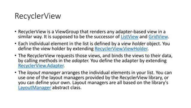 ListView RecyclerView.pptx